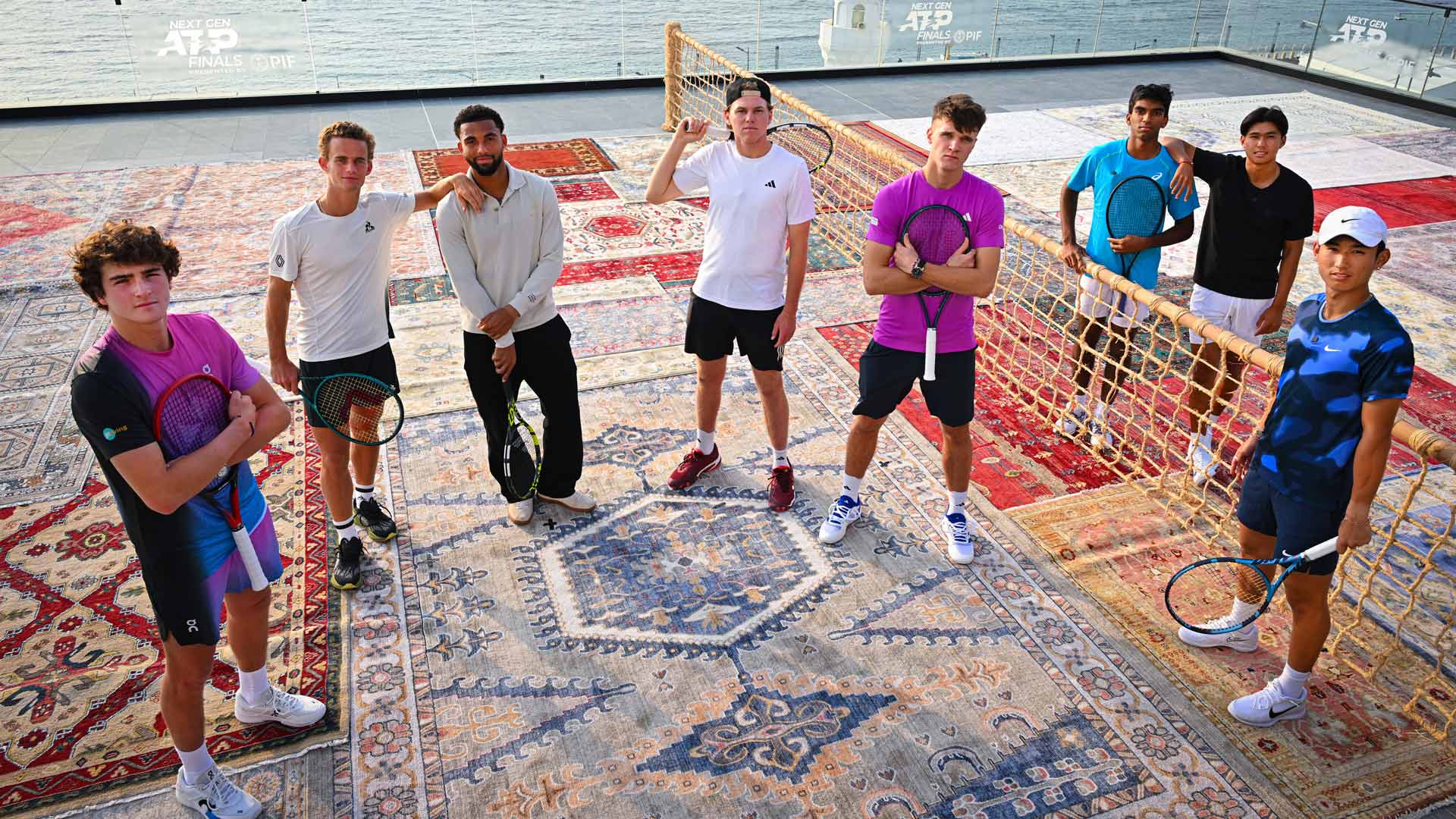 Jeddah stars gather for official group photo 2024 | Next Gen ATP Finals ...